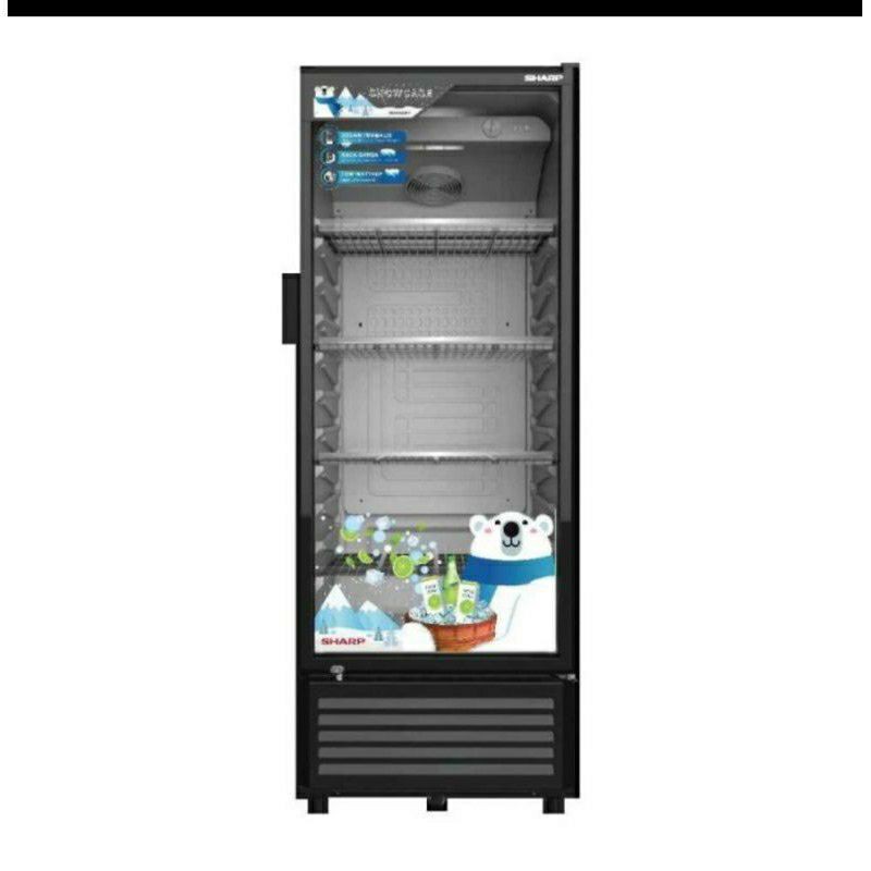 Jual SHARP SCH 170 FS / SHOW CASE 150 LITER / DOUBLE GLASS DOOR ...