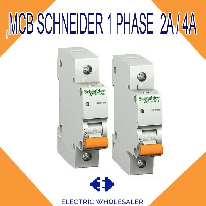 Jual MCB SCHNEIDER 1 PHASE 2A / 4A | Shopee Indonesia