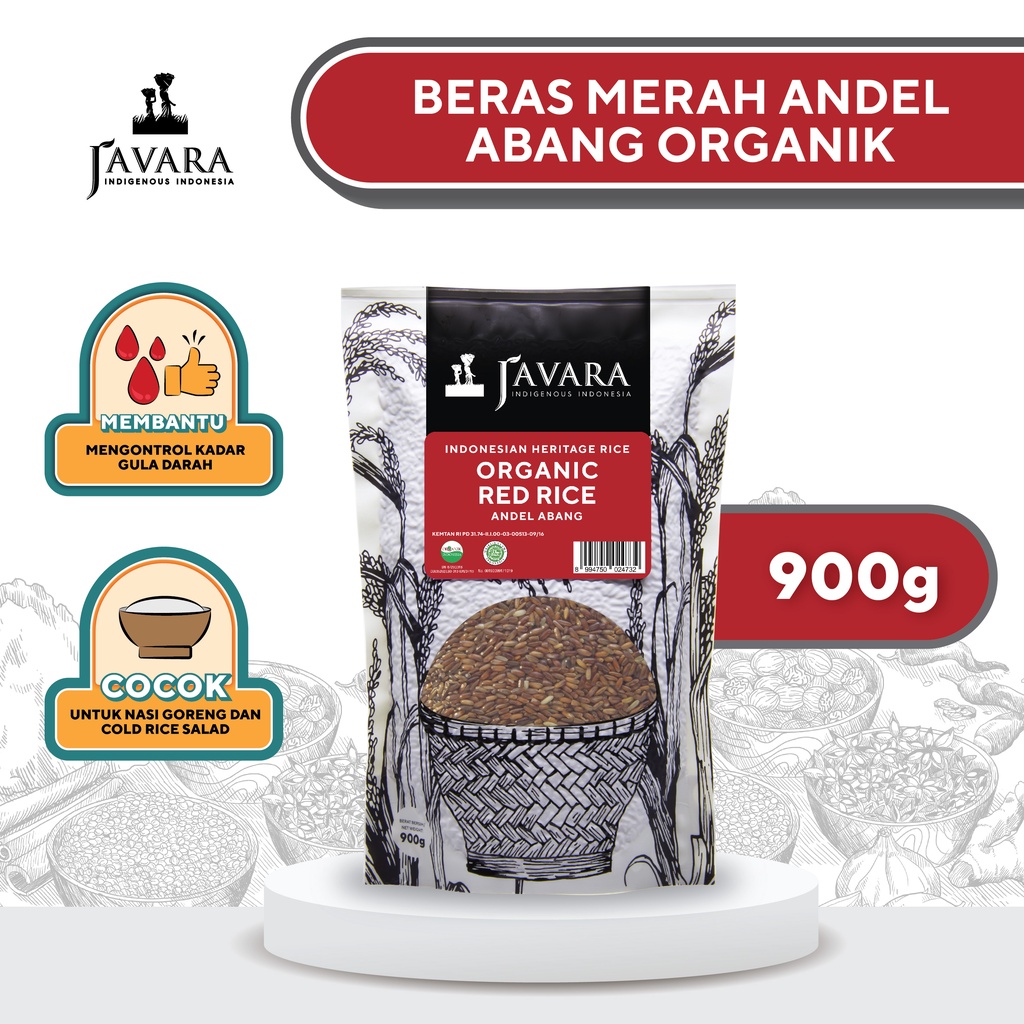 Jual Javara Andel Abang Unpolished Organic Red Rice - Beras Merah ...
