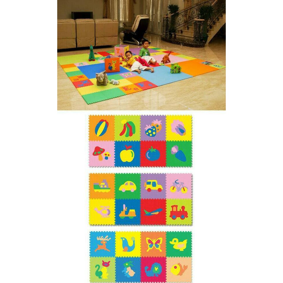 Jual Evamat Motif uk 30x30 Playmat Karpet Anak Bayi Alas Lantai Standar ...