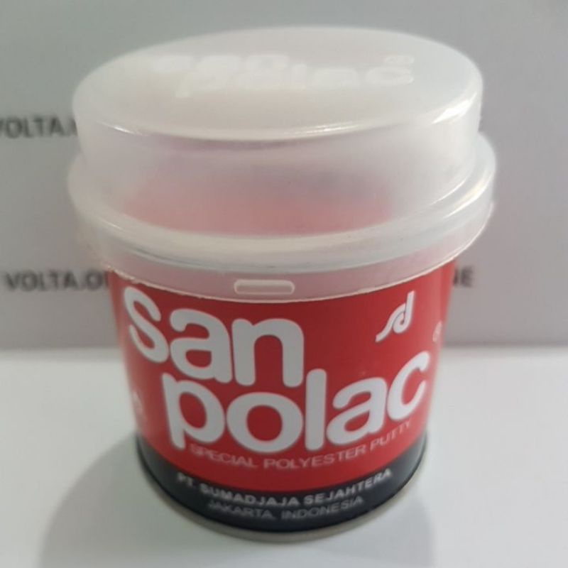 Jual Sanpolac dempul / Polyester putty kaleng 250 gr | Shopee Indonesia