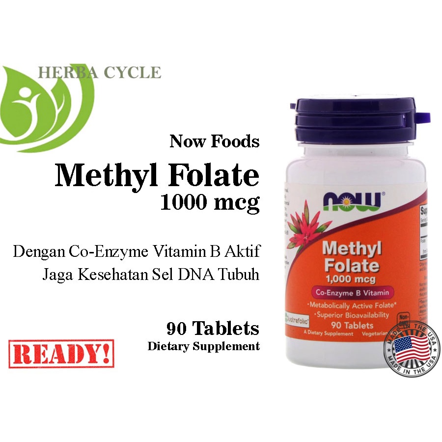 Jual Now Foods Methyl Folate 1000 mcg 90 Tab Now Food Methyl Now Methyl ...