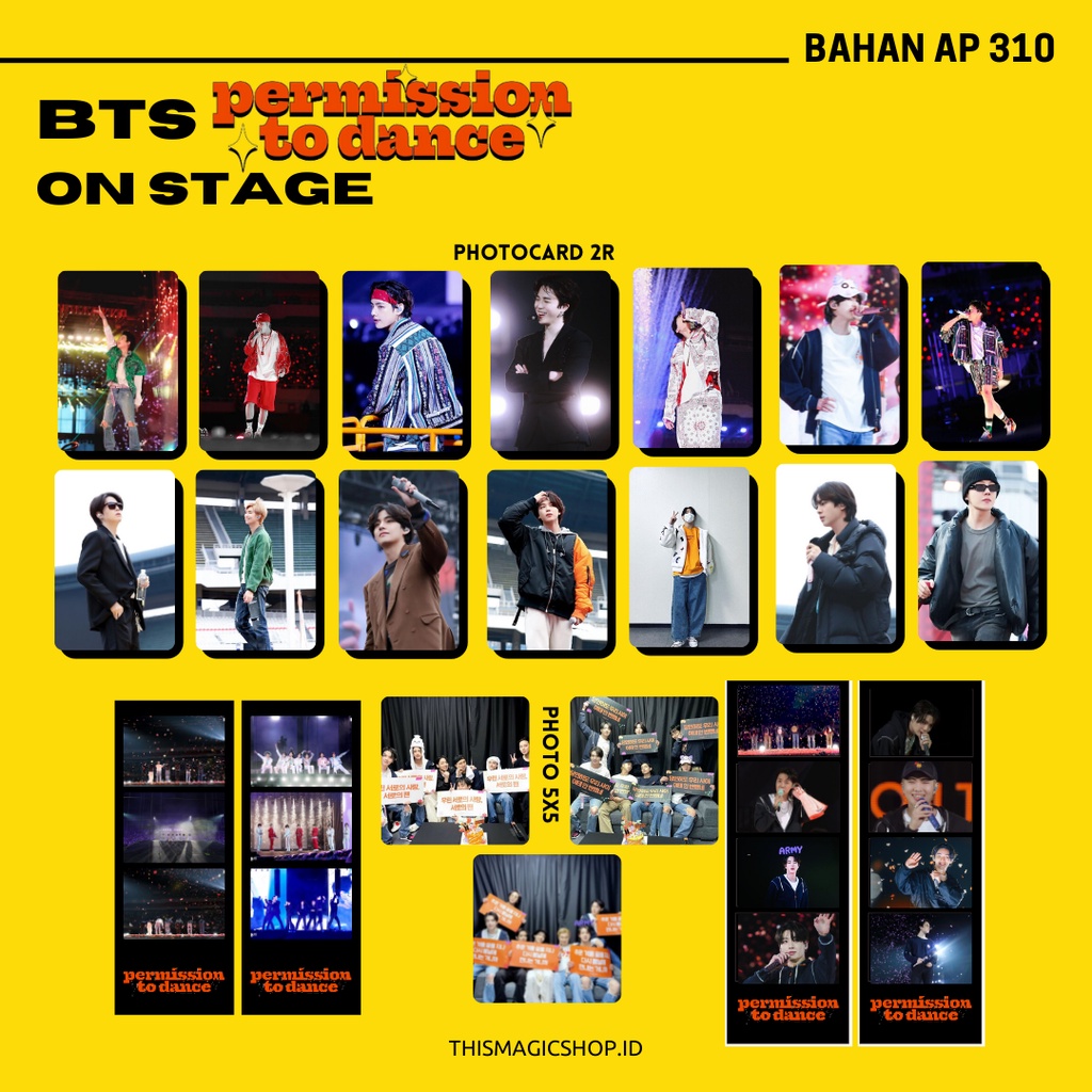 Jual BTS PHOTOCARD PACK / FANKIT BTS PERMISSION TO DANCE ON STAGE | BTS ...