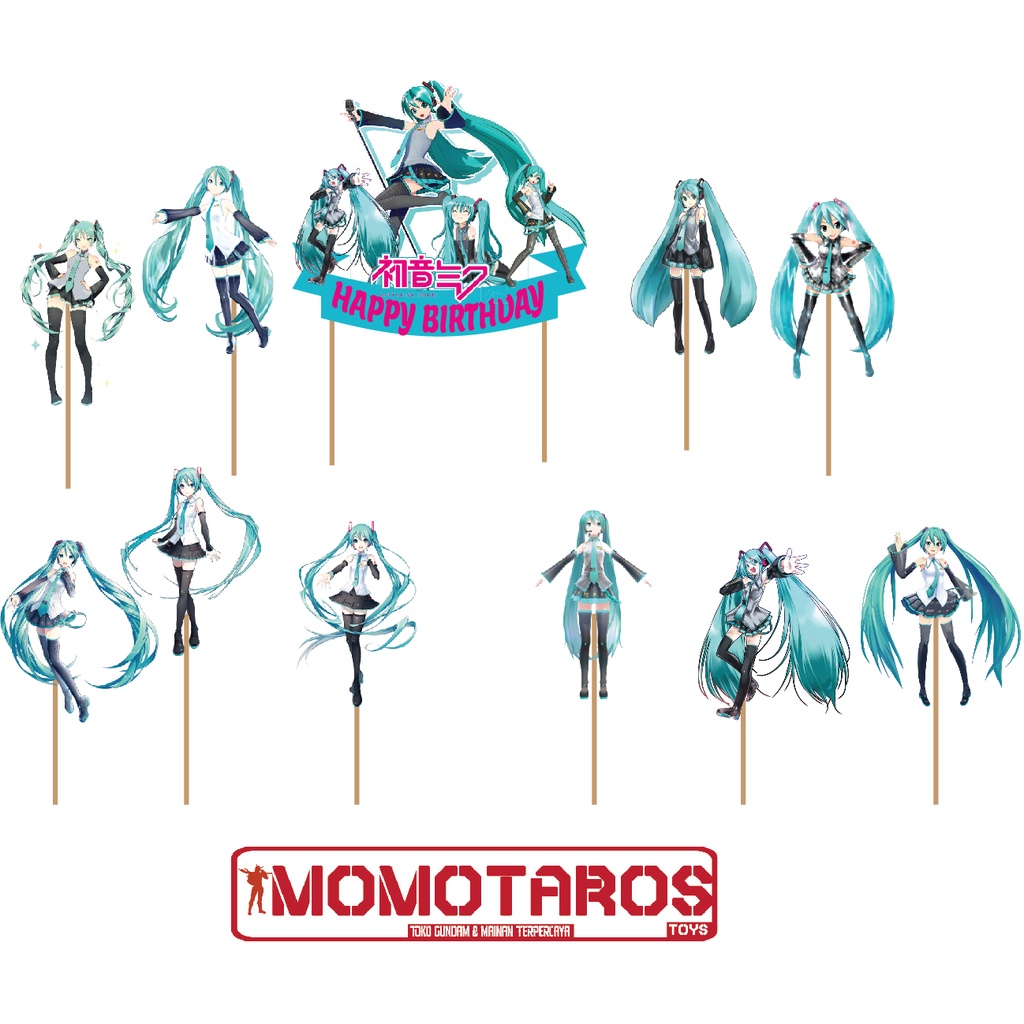 Jual Topper cake Hatsune Miku solo isi 11 pcs | Shopee Indonesia