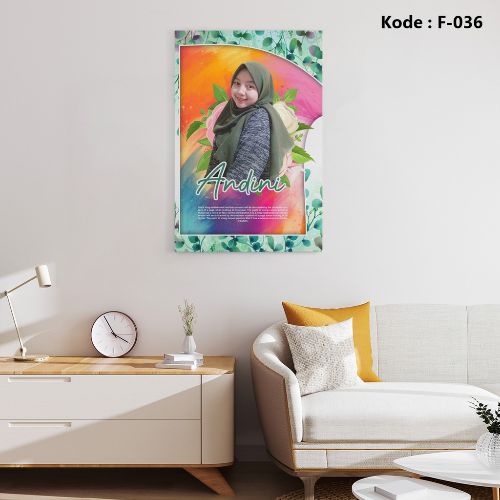 Jual floral frame atau cetak foto custom untuk kado ulang tahun, kado ...