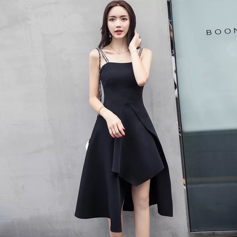 Jual MANDY premium midi dress BLACK woman kode 1020 korean style ...