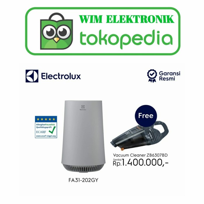 Jual Ready - Air Purifier Electrolux Fa31-202Gy / Fa31 202Gy Korbu ...