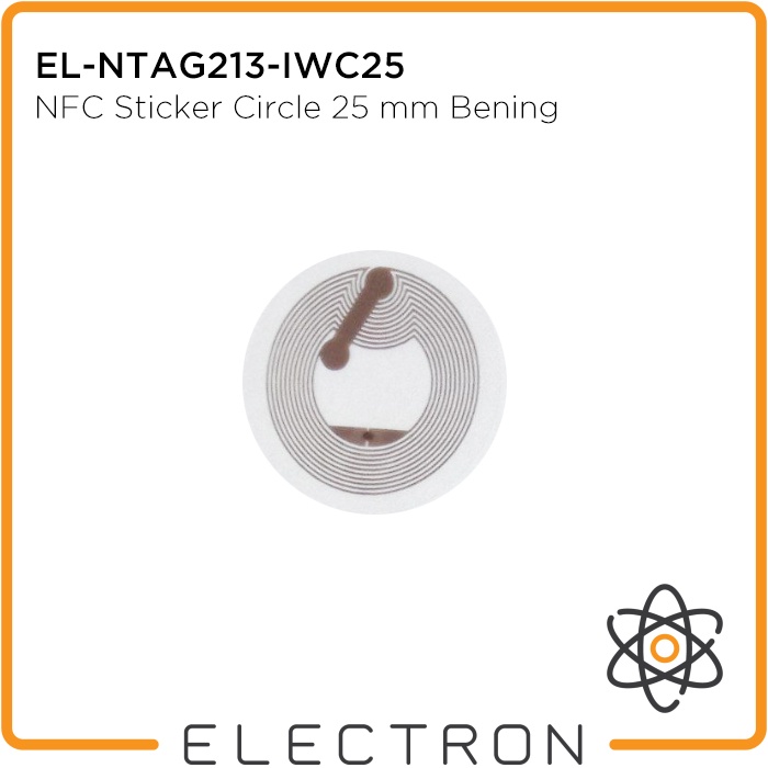 Jual EL-NTAG213-IWC25 NFC Sticker Circle 25 mm RFID 13.56MHz Tag Wet ...