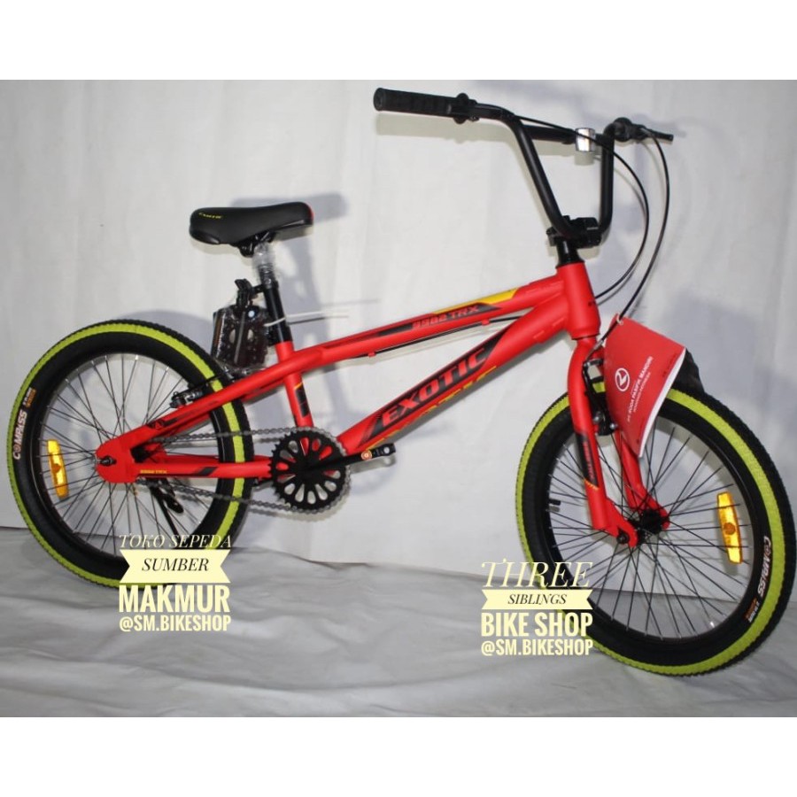 Jual SEPEDA BMX EXOTIC 9982 TRX 20 INCH WARNA MERAH | Shopee Indonesia