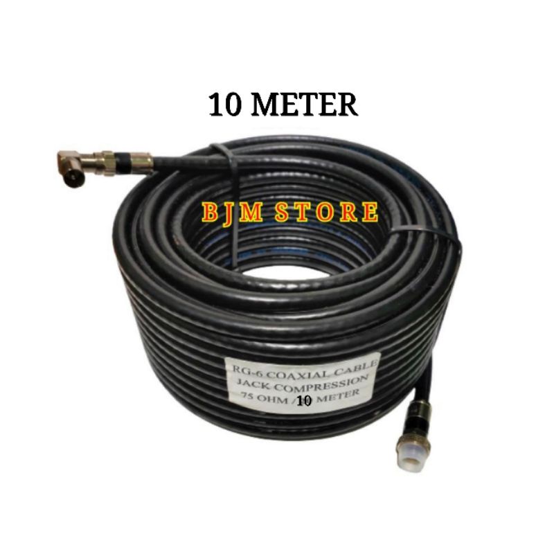 Jual Kabel Antena TV 10 Meter Jack Compression ( Kualitas Bagus ) | Shopee Indonesia