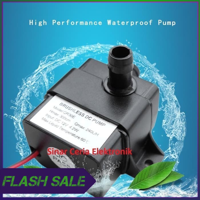 Jual Pompa Air Celup Brushless Water Pump Waterproof DC 12V Submersible ...