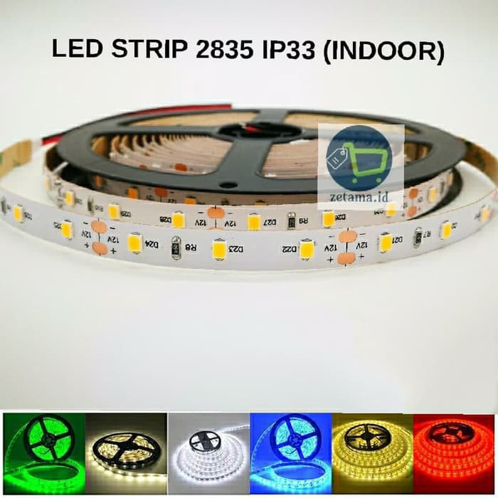 Jual Led Strip Indoor Mata 2835 / Led Mata Kecil 5 Meter 12V Dc ...