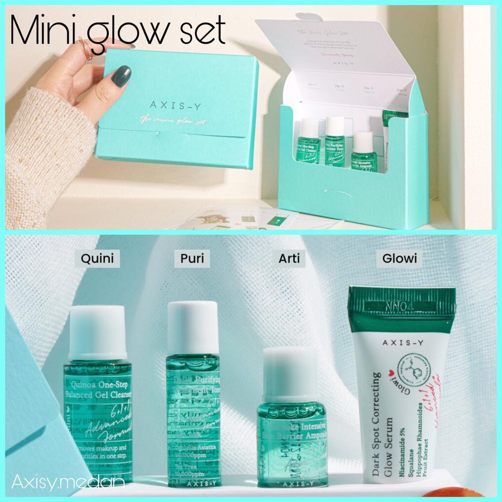 Jual COD / ORIGINAL AXIS-Y THE MINI GLOW SET 4 PCS (CLEANSER, TONER ...
