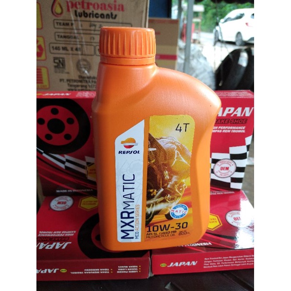 Jual oli mesin repsol mxr matic 10w-30 api SL jaso mb 800ml | Shopee ...