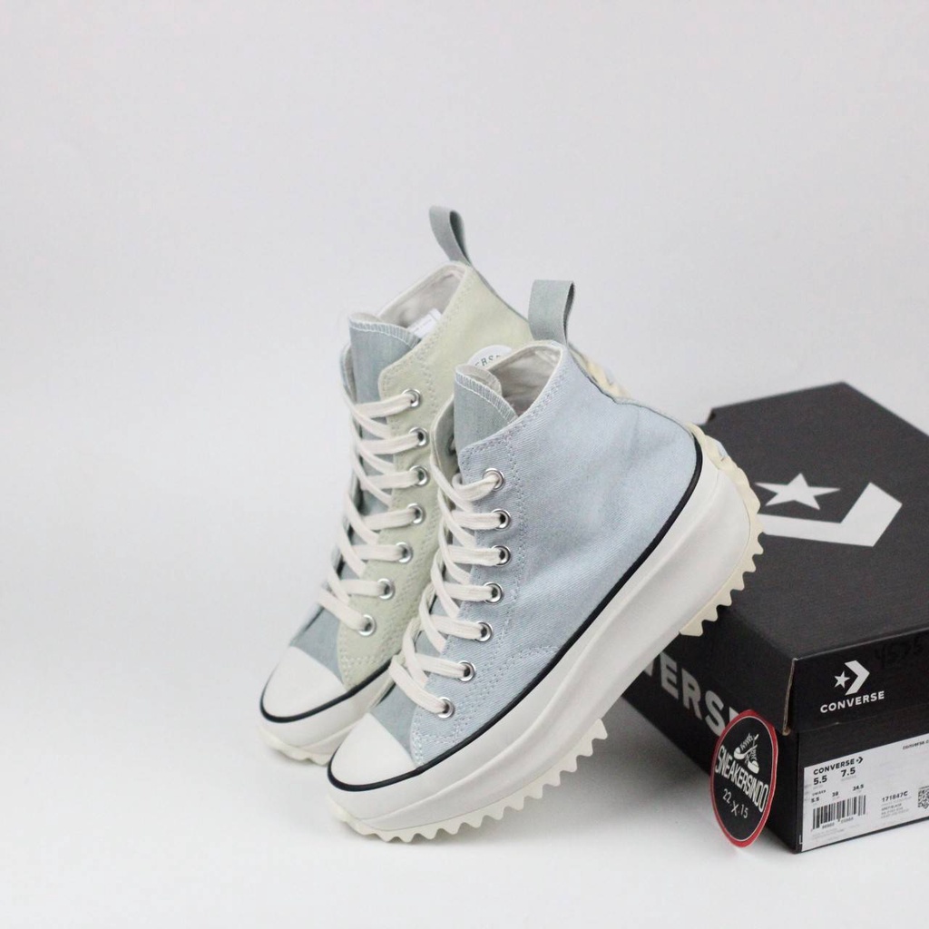 Jual Sepatu CONVERSE Run Star Hike Lugged Blue Washed | Shopee Indonesia