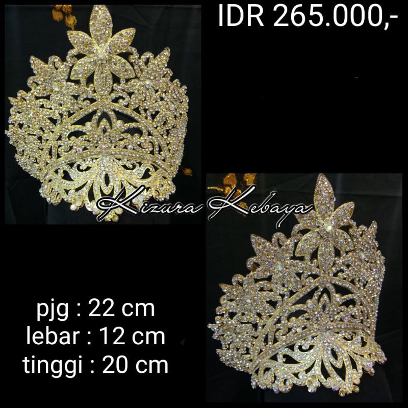Jual Mahkota Pengantin Mahkota Inneke Gold | Shopee Indonesia
