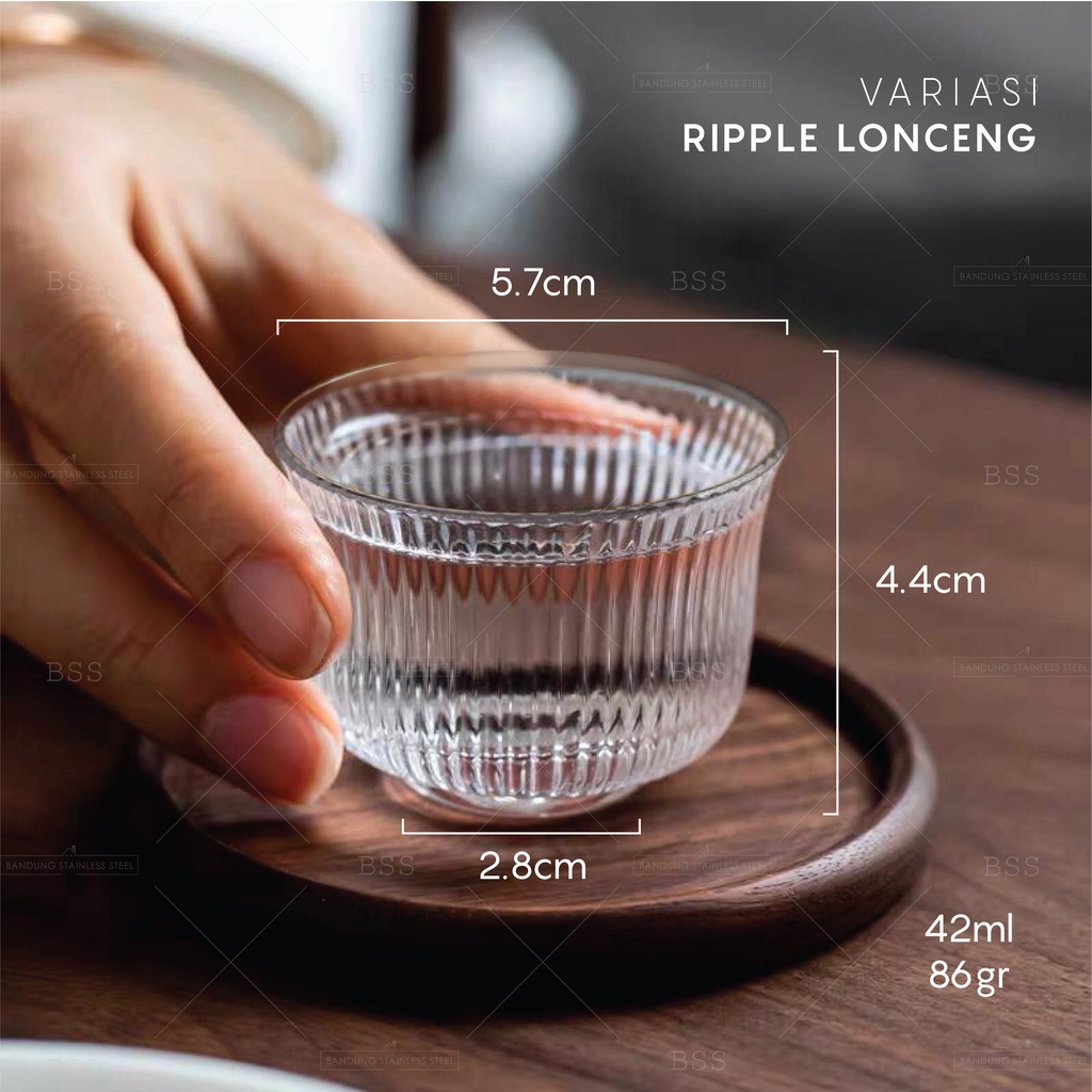 Jual Cangkir Teh Kaca Ocha Gelas Cantik Kecil Unik Glass Motif Hot Tea ...