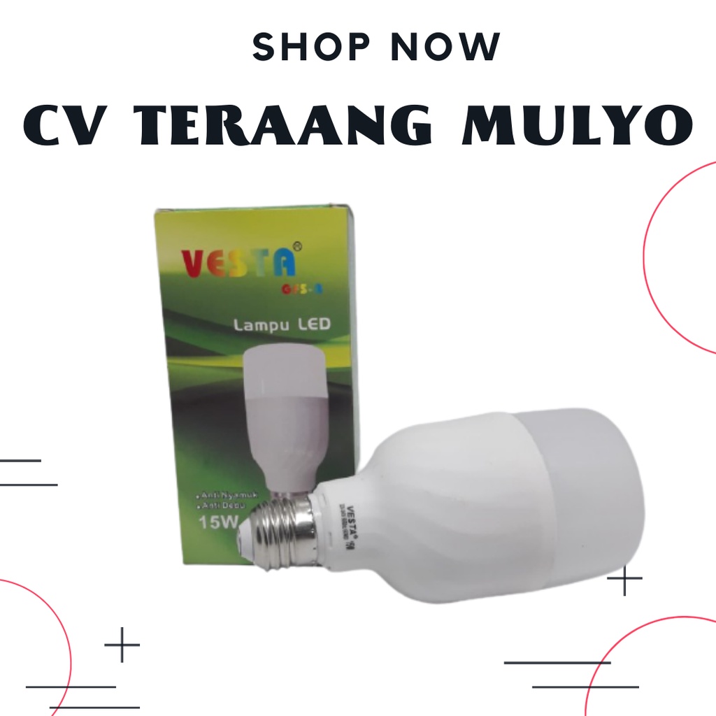 Jual LAMPU Bohlam Led capsule 15w Vesta | Shopee Indonesia