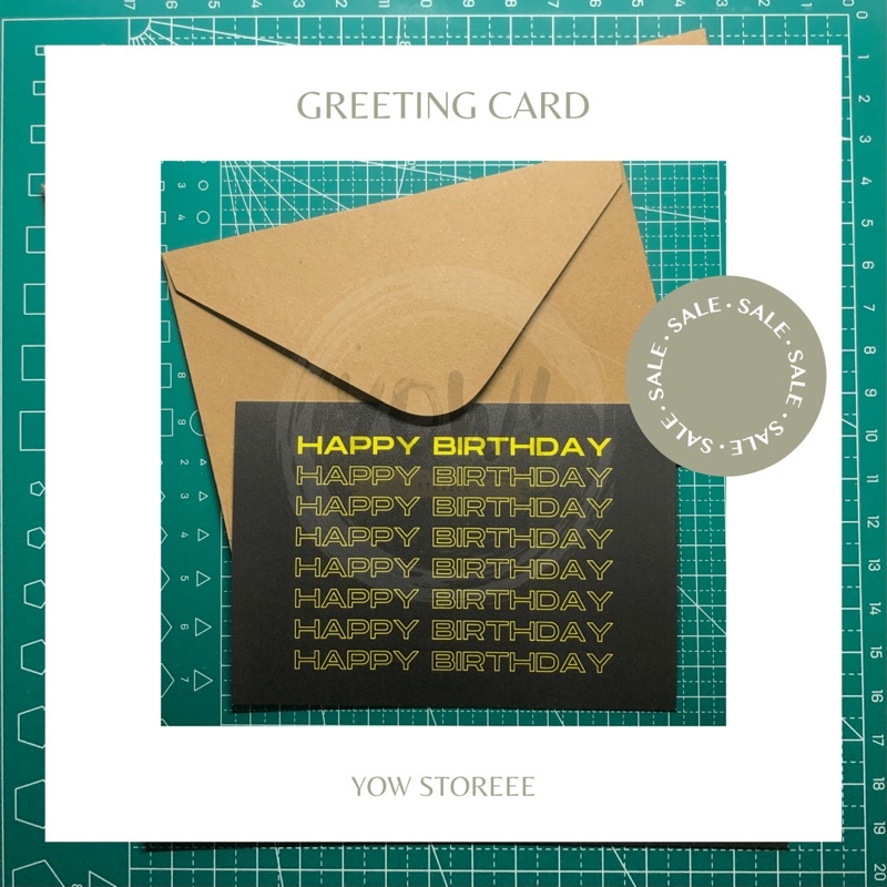 Jual [YOW CARD] Kartu Ucapan dengan Amplop Kraft Coklat / Greeting Card ...