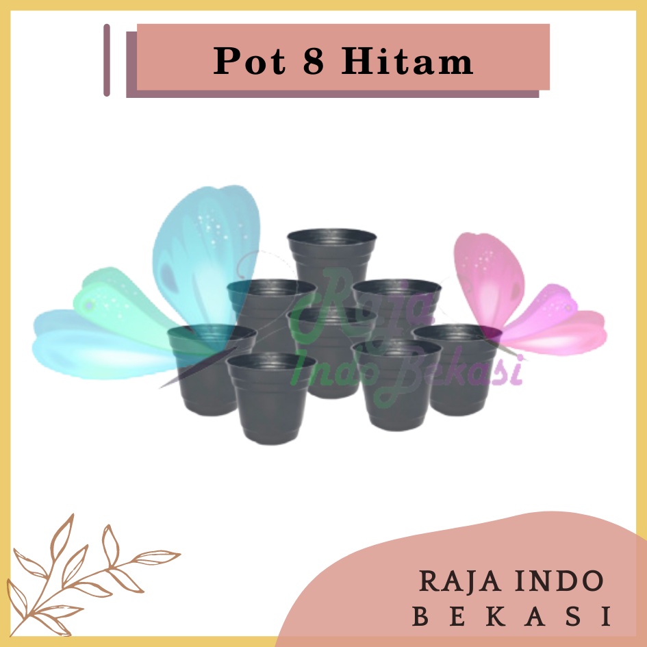 Jual Pot plastik hitam murah ukuran 8cm 8 cm pot bunga plastik kaktus ...