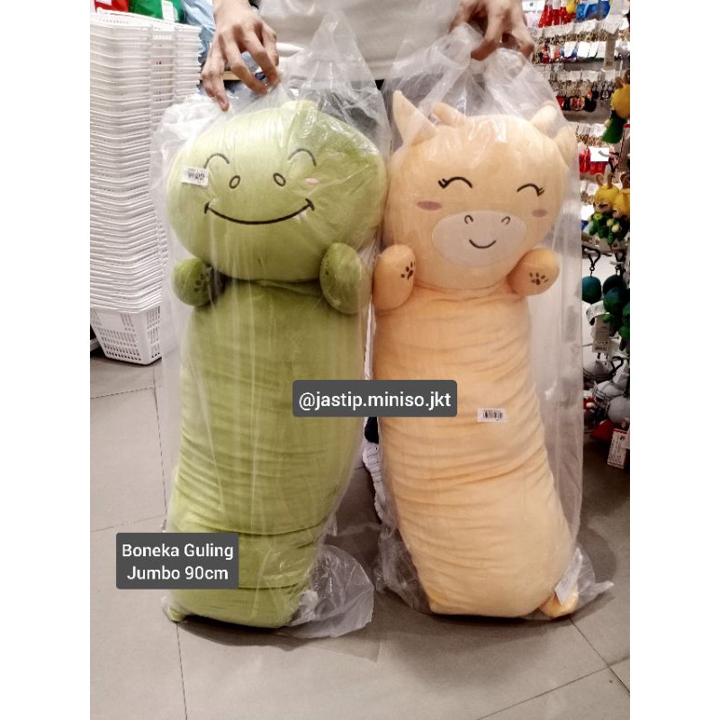 Jual MINISO 🆕 BONEKA GULING JUMBO Deer / Dino / Penguin / Doggy (90cm ...