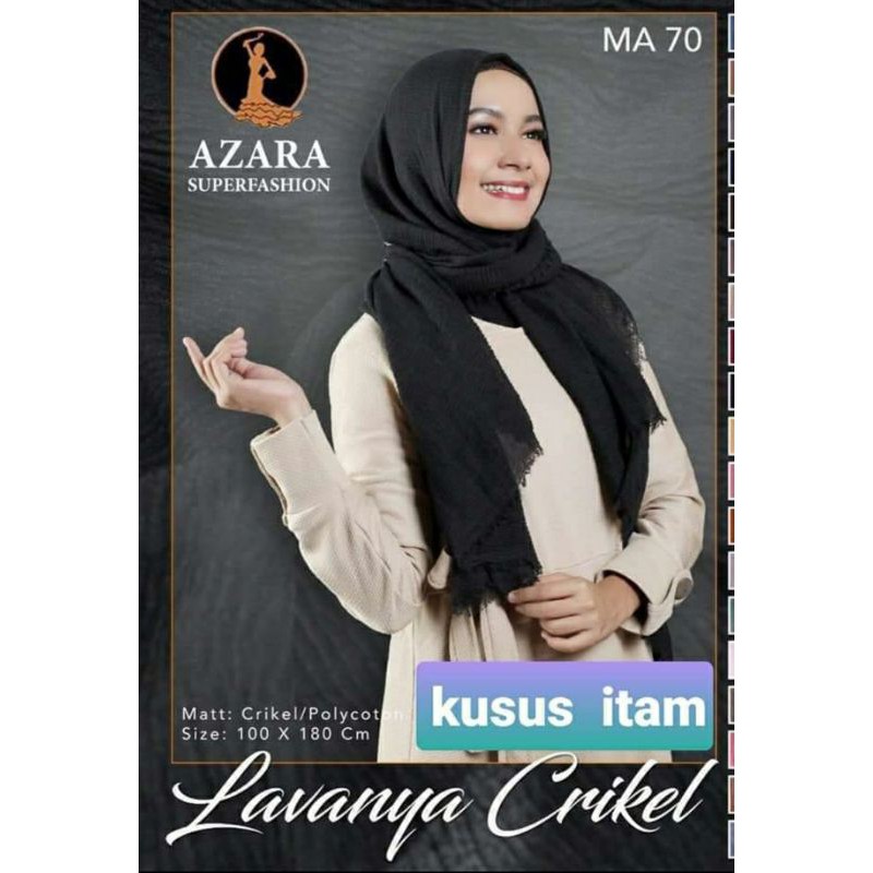 Jual pasmina Lavanya khusus hitam by azara | Shopee Indonesia