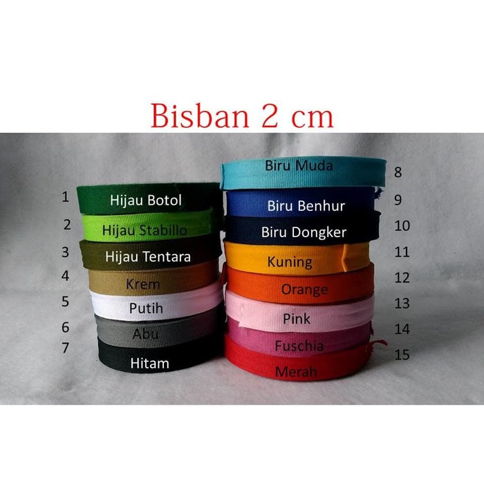 Jual Bisban / Bias Tape 2 cm | Shopee Indonesia