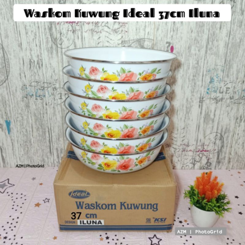 Jual Baskom/Waskom Kuwung IDEAL Motif Bunga (Dapat 6biji) | Shopee ...