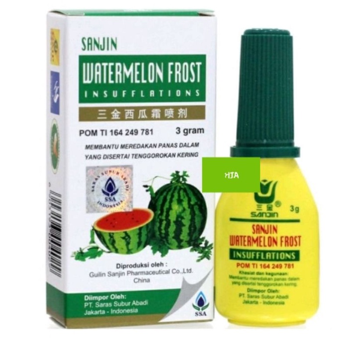 Jual Sanjin watermelon frost insufflations obat sariawan spray | Shopee ...