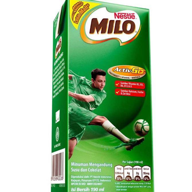 Jual Susu Milo Kotak Coklat ACTIVE GO UHT - 190 ml | Shopee Indonesia