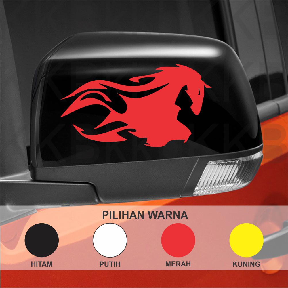 Jual Stiker Spion Mobil Kuda Api Horse Stiker Cutting Sticker Mobil ...