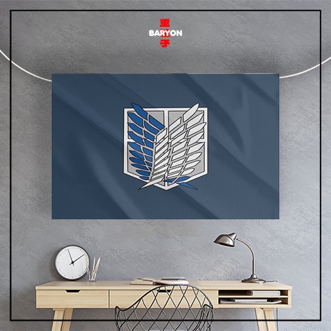 Jual BARYON Bendera Anime ATTACK ON TITAN AOT Wall Decor Flag Full ...