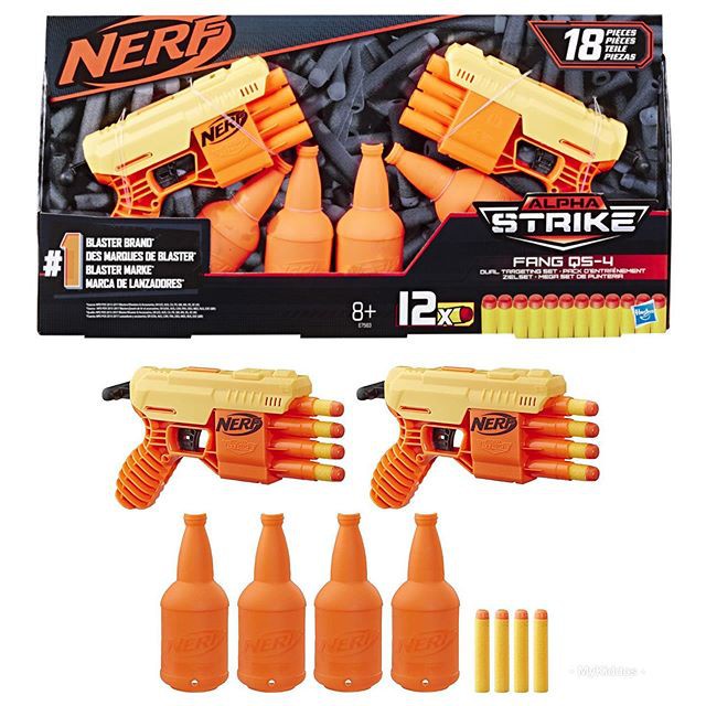 Jual Nerf Nstrike N-Strike Alpha Fang QS-4 QS4 Dual Targeting Set Original TP Bali | Shopee ...