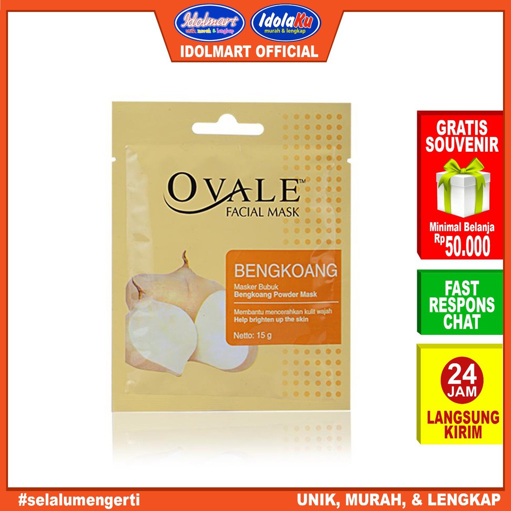 Jual IDOLMART Ovale Bengkoang Face Powder Mask 15 gr - Ovale Tangerang ...
