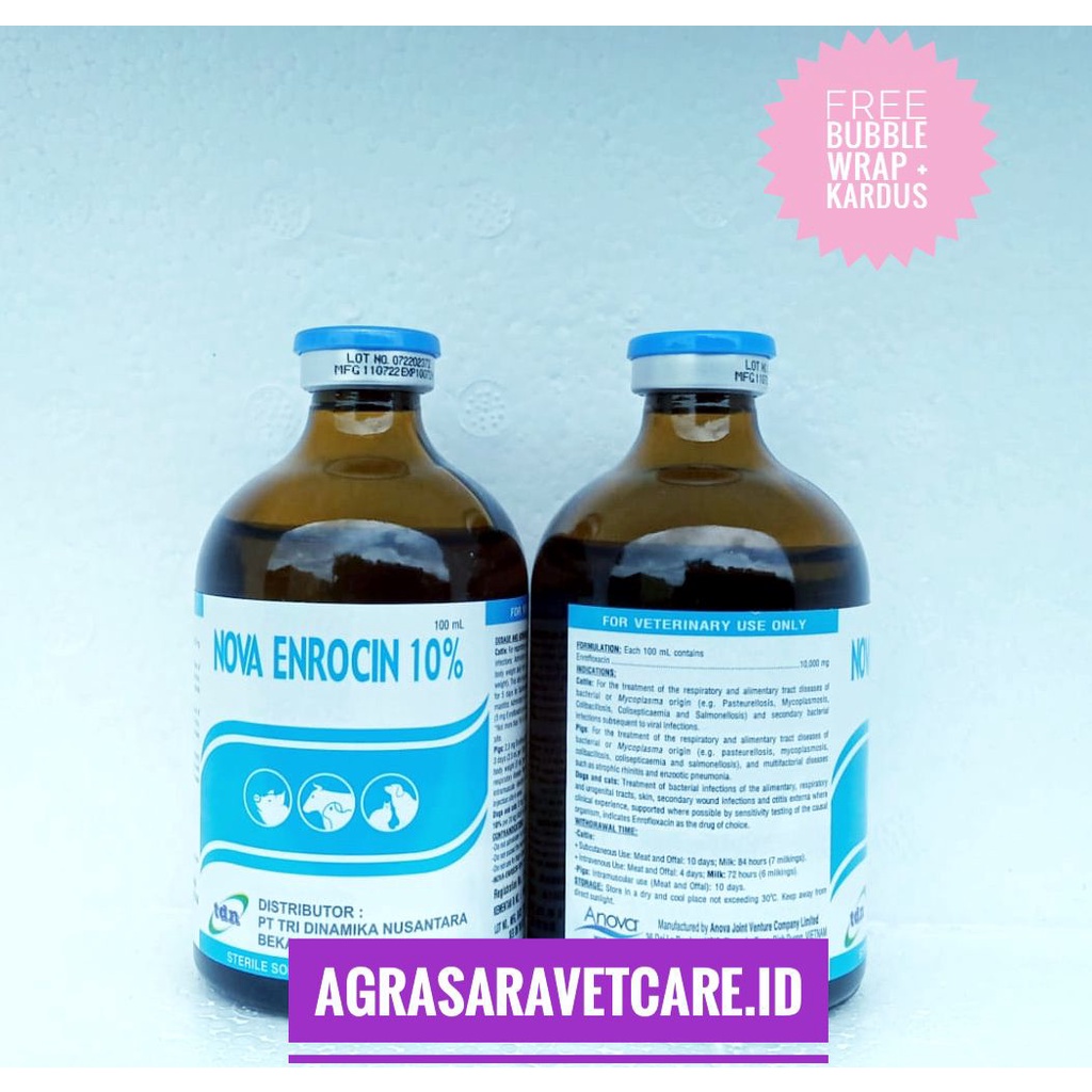 Jual NOVA-ENROCIN 10% 100 ml- LIKE INTERFLOX INJECT ROXINE SANBE ...