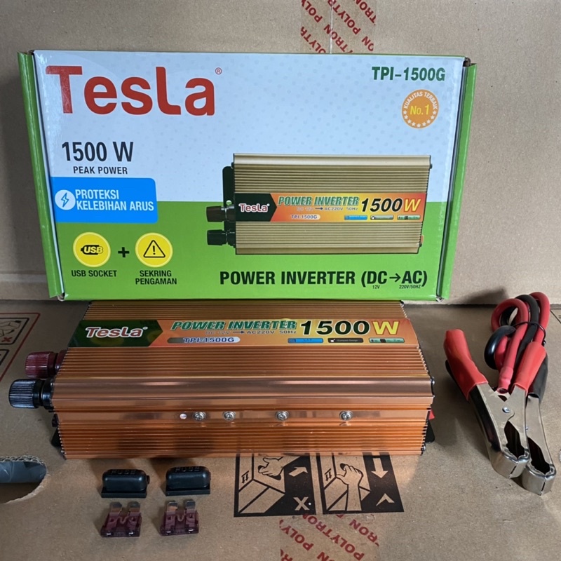 Jual Inverter Tesla TPI-1500G 1500 watt USB | Shopee Indonesia