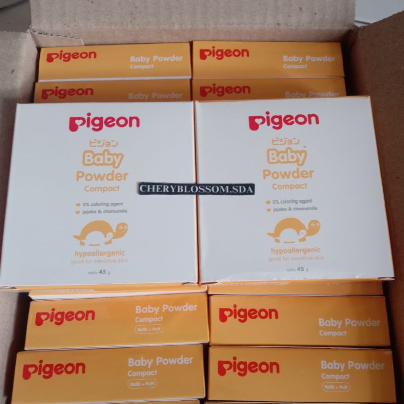 Jual Pigeon Baby Compact Powder dan Refill+Puff 45g | Shopee Indonesia