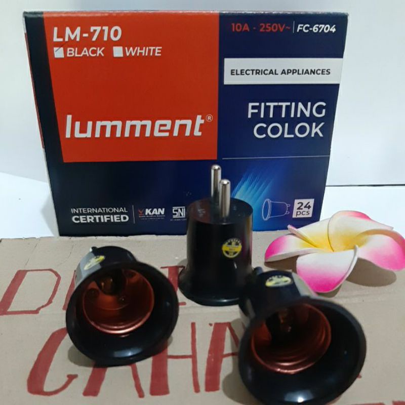 Jual Fitting Colok / Fitting Lampu Colok E27 Pin Kuningan LUMMENT (SNI ...