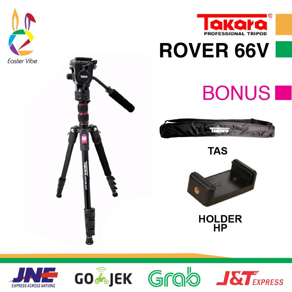 Jual TAKARA ROVER 66V TRIPOD LIGHT WEIGHT TRAVELLER MONOPOD FOR DSLR ...