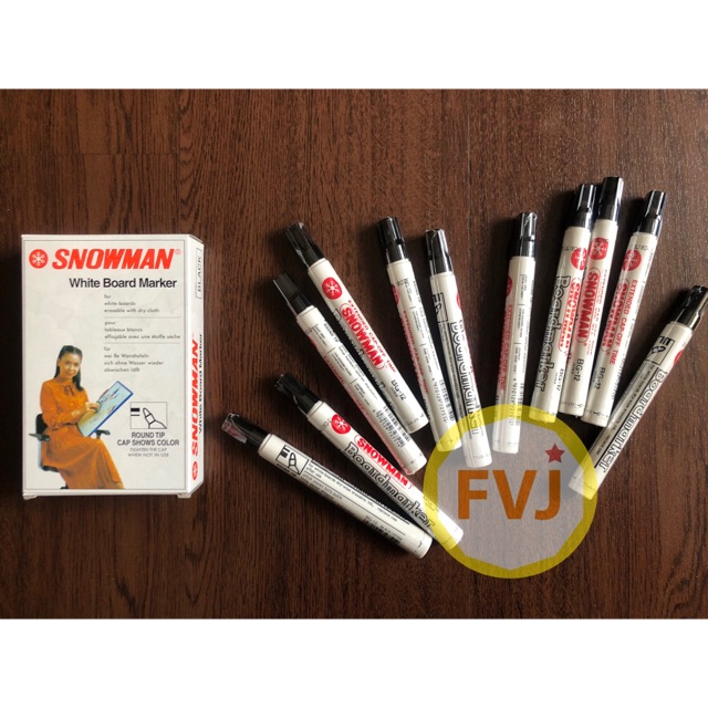 Jual 1 lusin / 12 buah - Spidol SNOWMAN non permanent / spidol ...