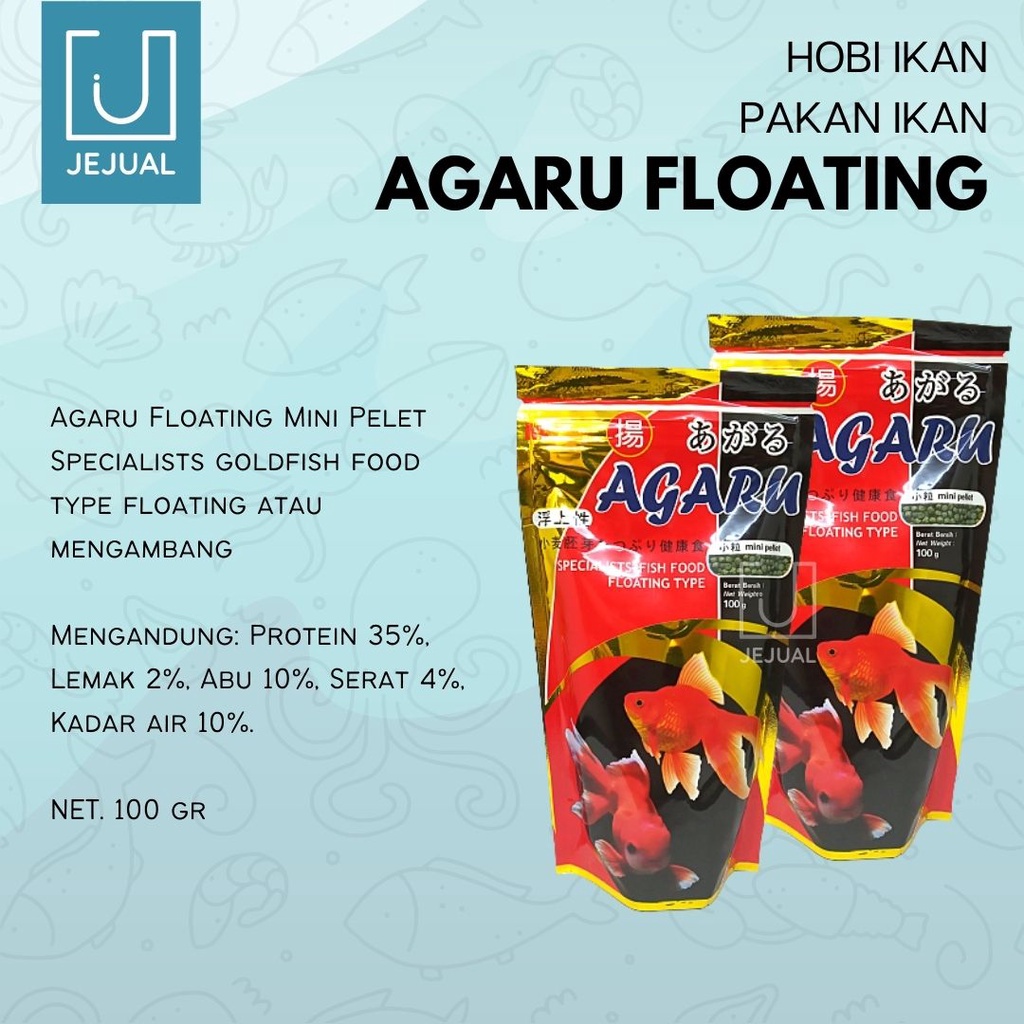 Jual AGARU FLOATING 100gr Pakan/Makan/Makanan/Pellet/Pelet Mengapung ...