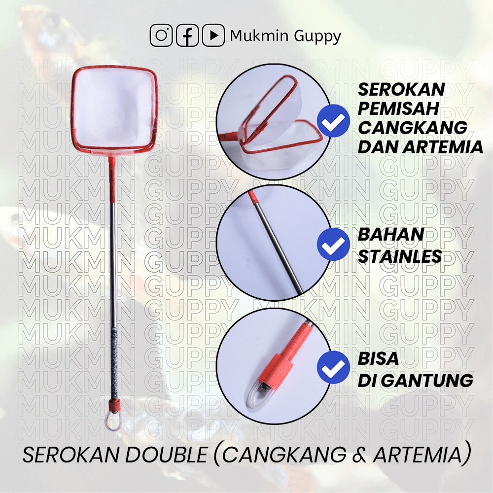 Jual Serokan Double (Pemisah Cangkang dan Artemia / Serokan Ikan Guppy ...