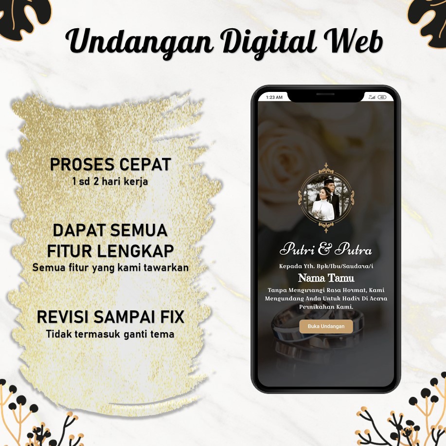 Jual Undangan Digital Web Pernikahan Online Website Termurah Bonus ...