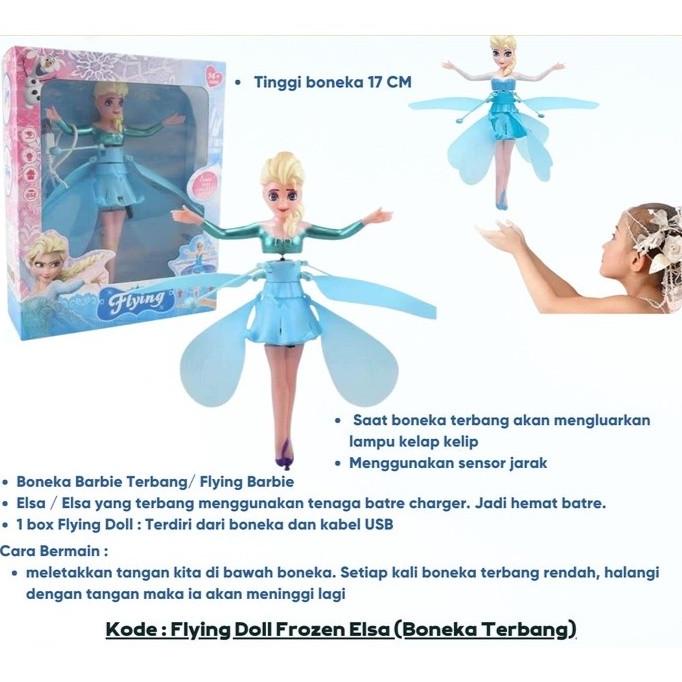 Jual NEW SALE BONEKA TERBANG SENSOR DOLL PERI MAINAN ANAK FLYING FROZEN ...