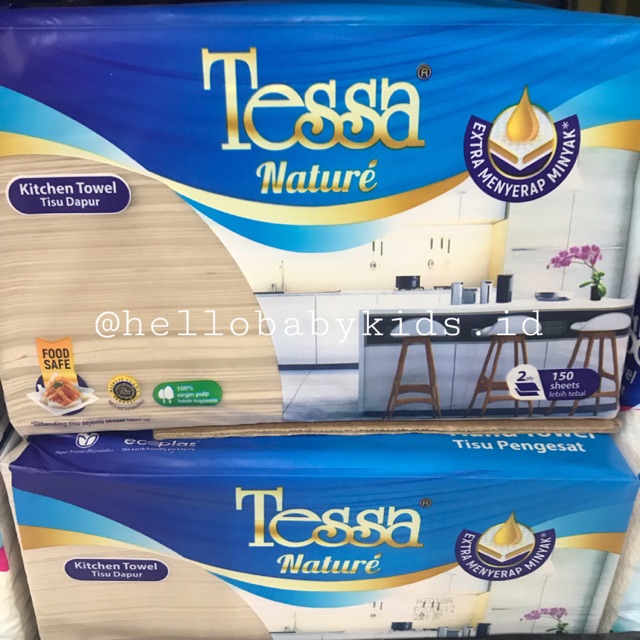 Jual Tessa nature kitchen towel, tisu dapur tessa coklat natural 150 ...