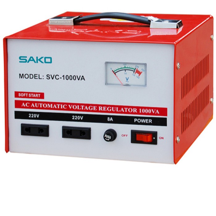 Jual SAKO Stabilizer Stabil Listrik 1000 Watt SVC 1000 | Shopee Indonesia