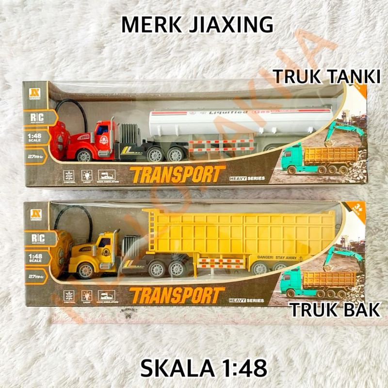 Jual MAINAN RC REMOTE CONTROL TRANSPORT TRUK BAK & TANKI MERK JIAXING ...