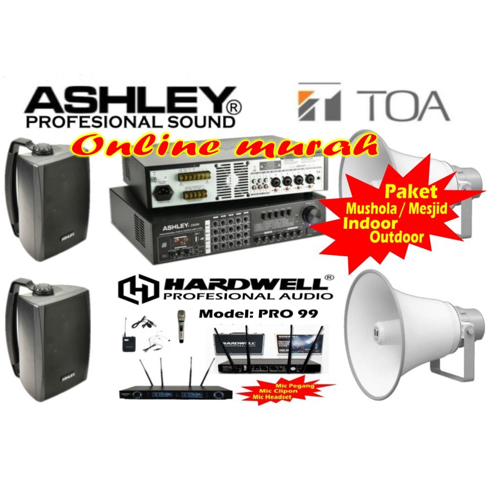 Jual paket mushola mesjid 2speaker ashley b65 2 toa zh5025bm indoor outdoor | Shopee Indonesia