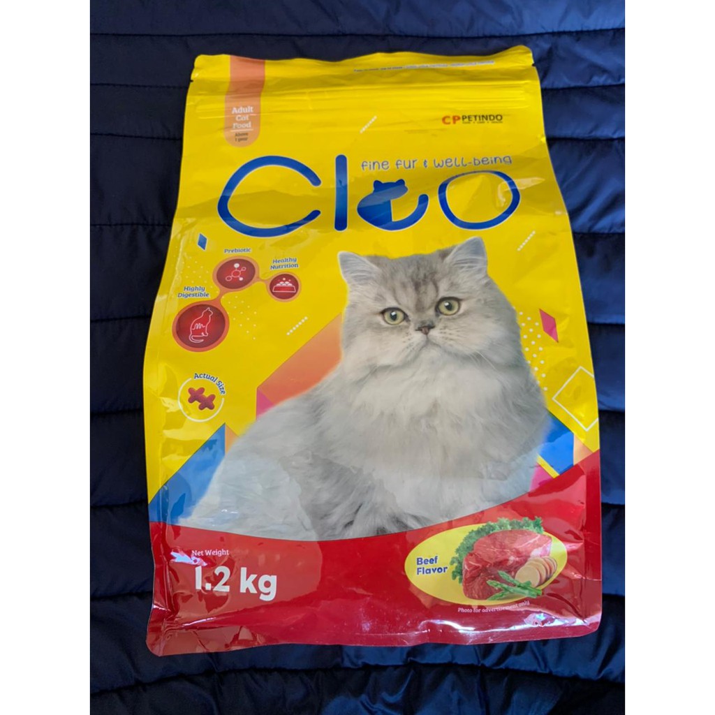 Jual CLEO ADULT Cat Food Fresh Pack 1.2 kg BEEF Flavor (Kemasan Merah ...
