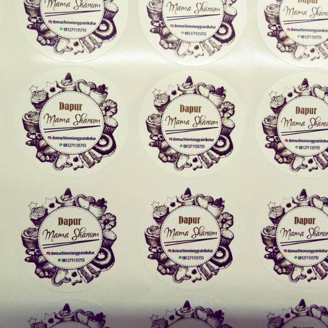 Jual Sticker label vinyl (cetak + potong) | Shopee Indonesia
